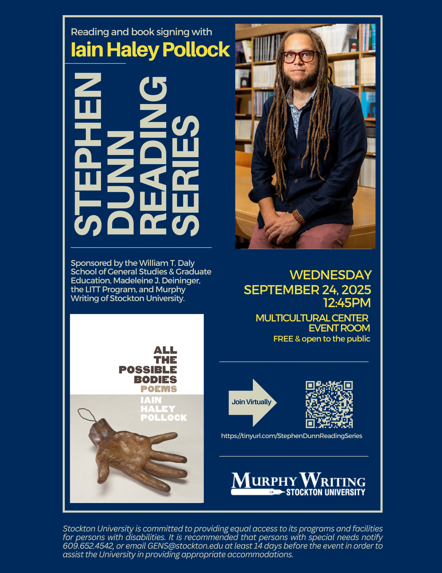 Stephen Dunn Reading Series: Iain Haley Pollock | Visit South Jersey