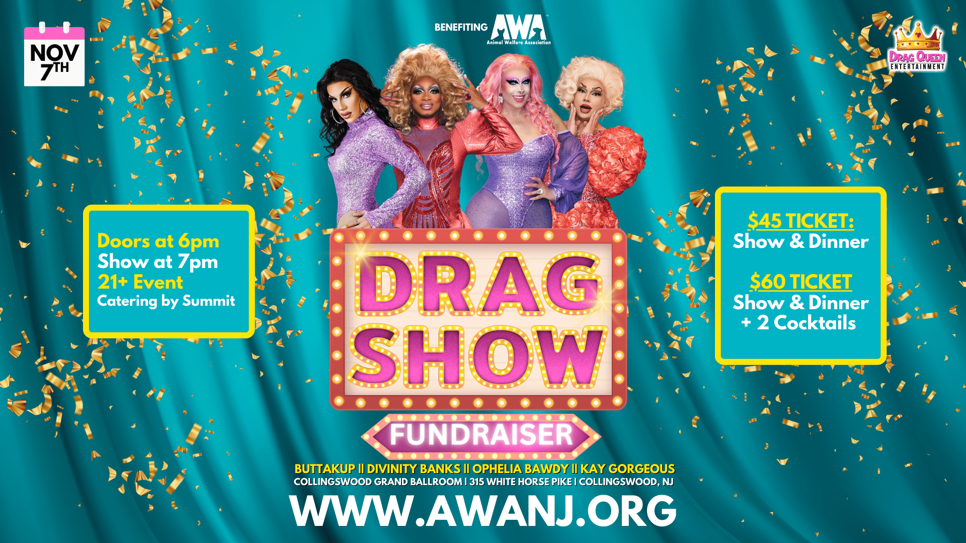 AWA's Fall Drag Show Fundraiser | Visit South Jersey